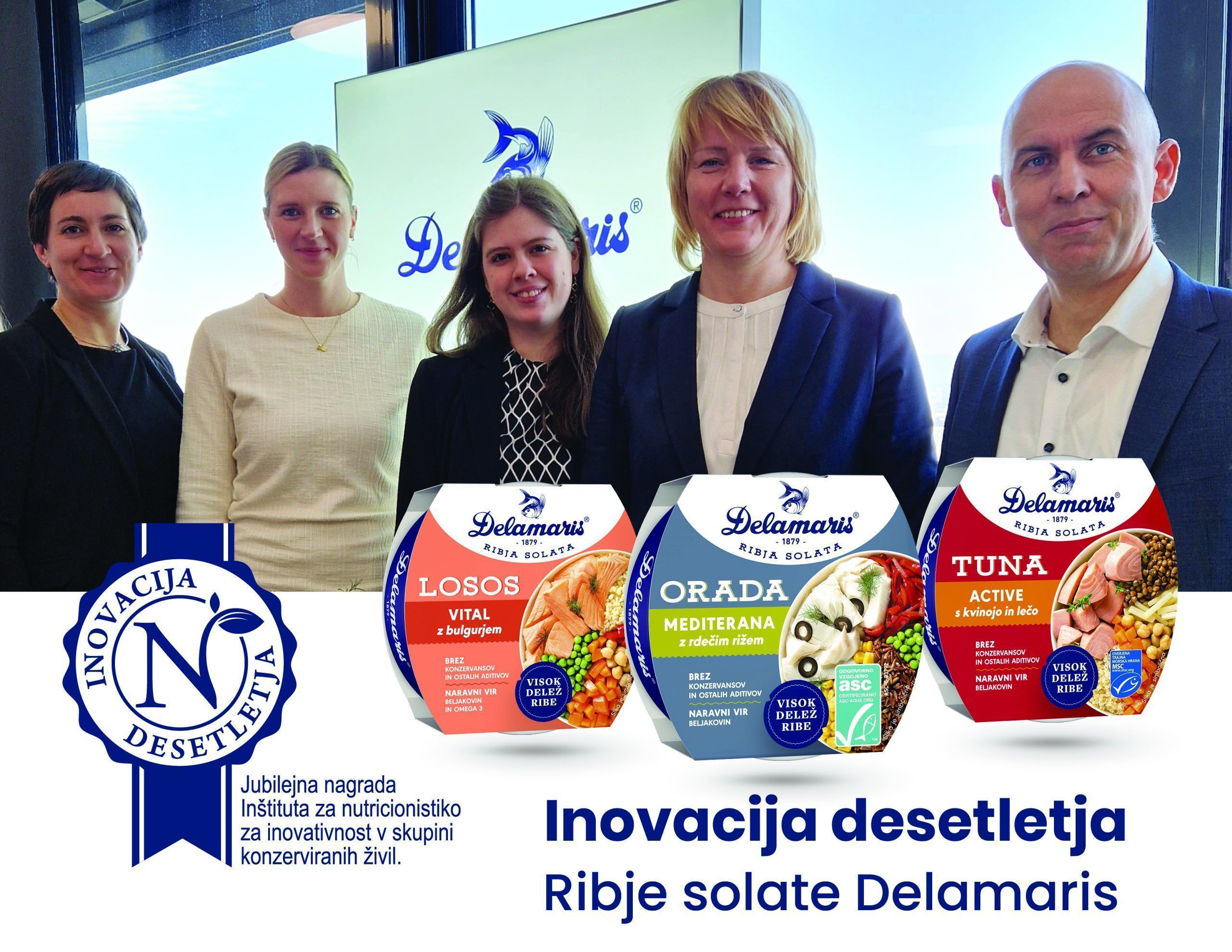 Nagrada za inovacijo desetletja – Ribje solate Delamaris - Delamaris